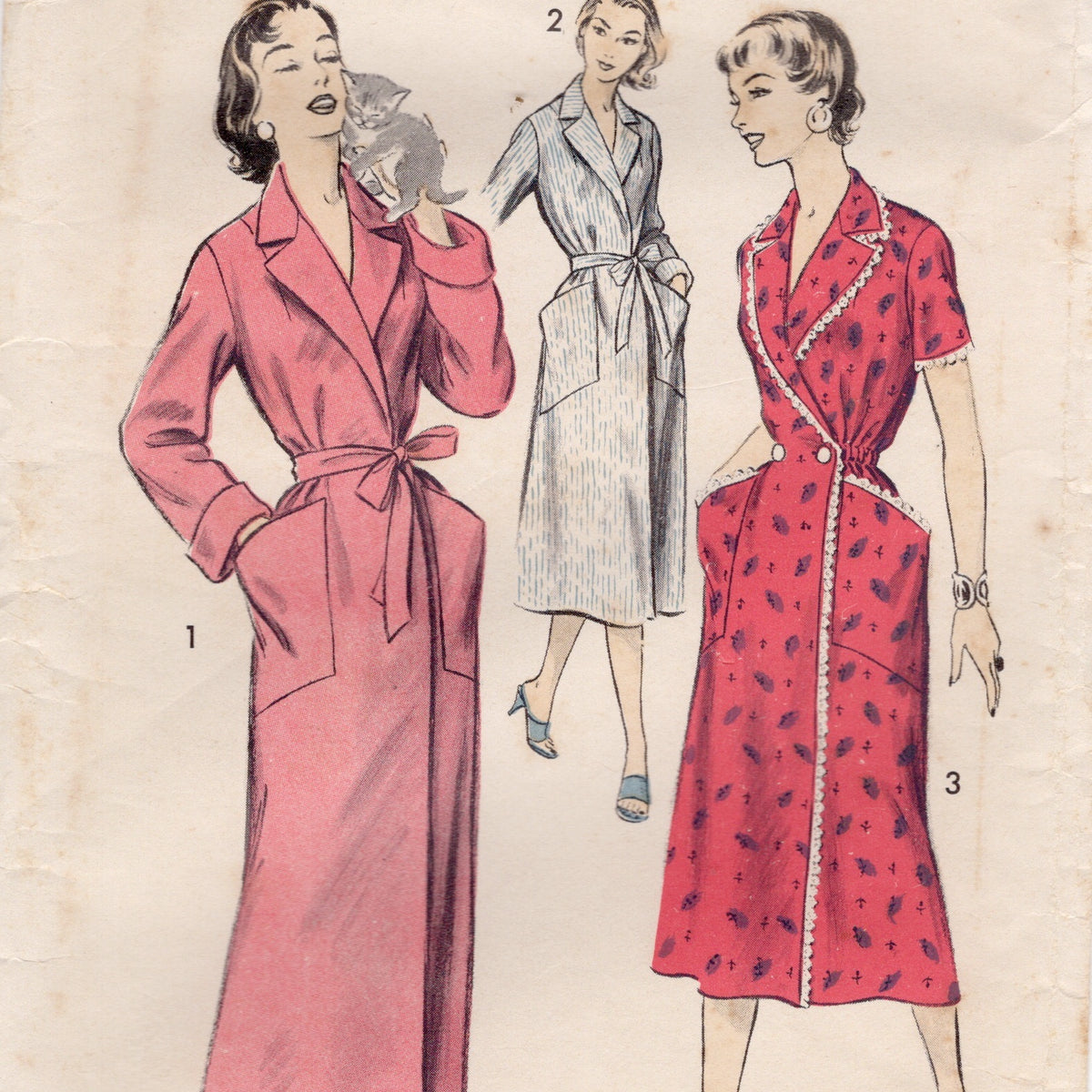 1950’s Advance Robe or Housecoat Pattern- Bust 38” - No. 7816 – Backroom Finds