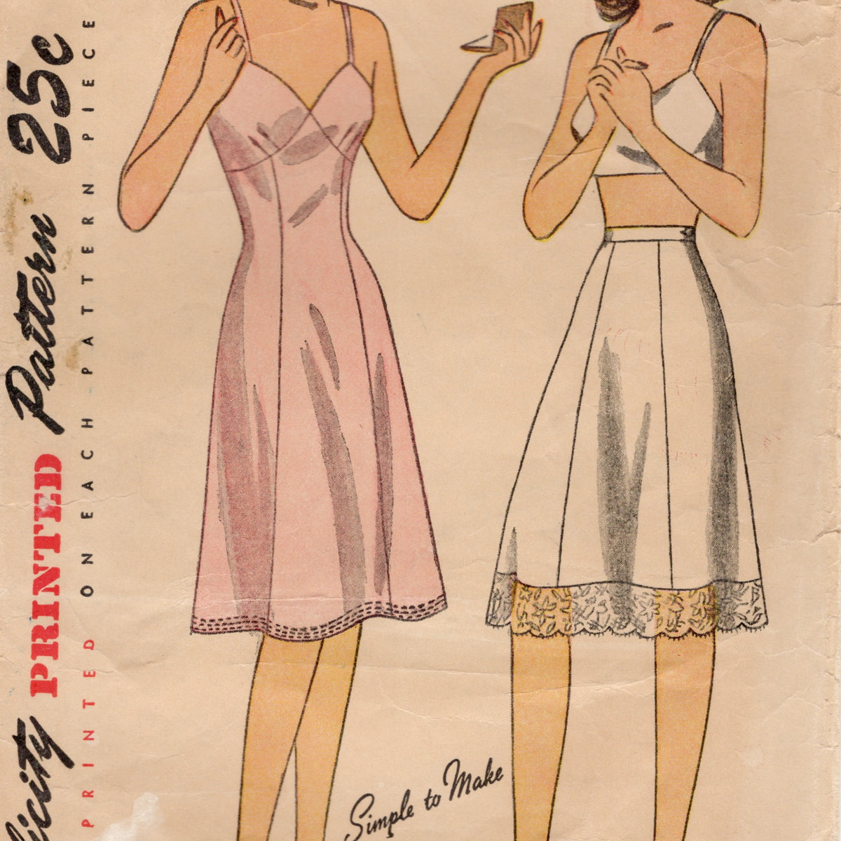 1940's Simplicity Half Slip Pattern - Bust 32" - No. 2114 – Backroom Finds