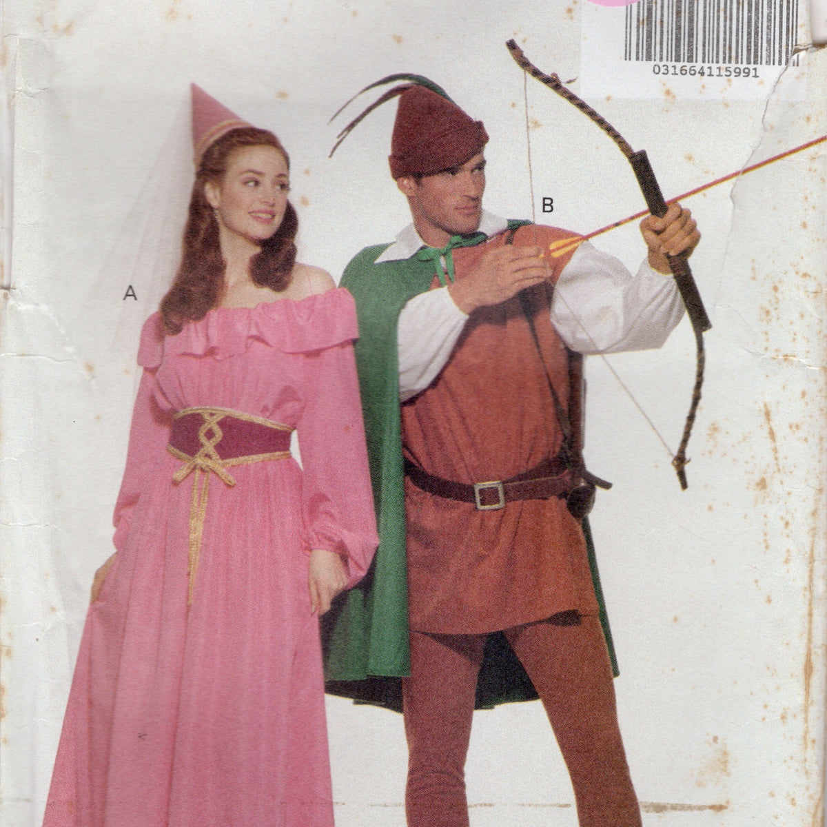 1990's Butterick Robin Hood and Maid Marian Costume Pattern - Bust 38 ...