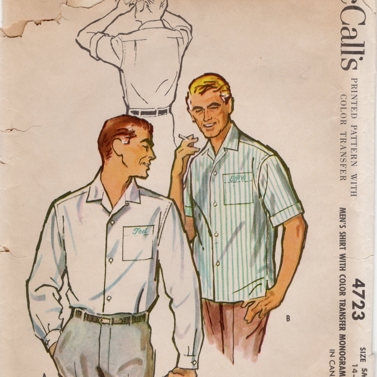 1970's McCall's Men's Button Up Shirt Pattern - Chest 34-36" - No. 472 ...