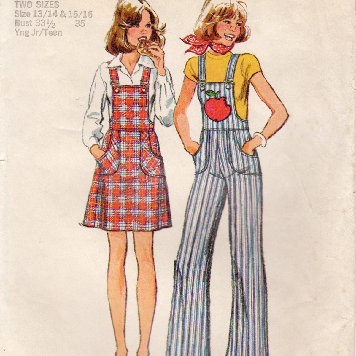1970's Simplicity Overalls and Overall Jumper Dress Pattern - Bust 33 ...