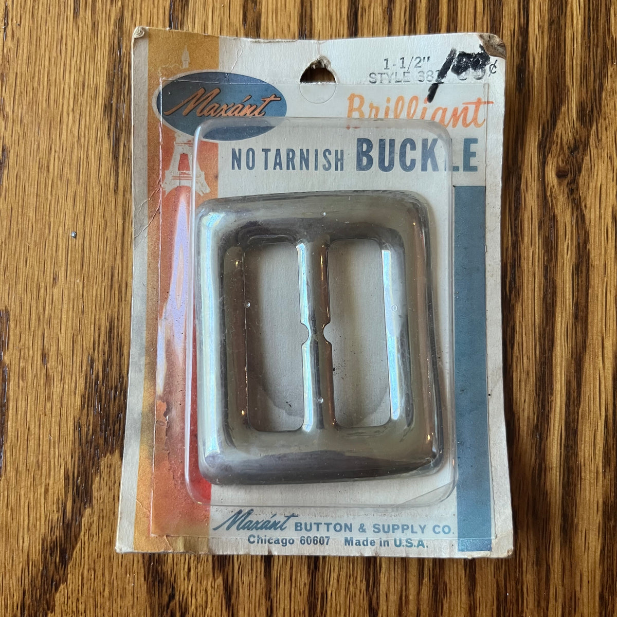 1970’s Maxant No-Tarnish Rectangular Belt Buckle – Backroom Finds