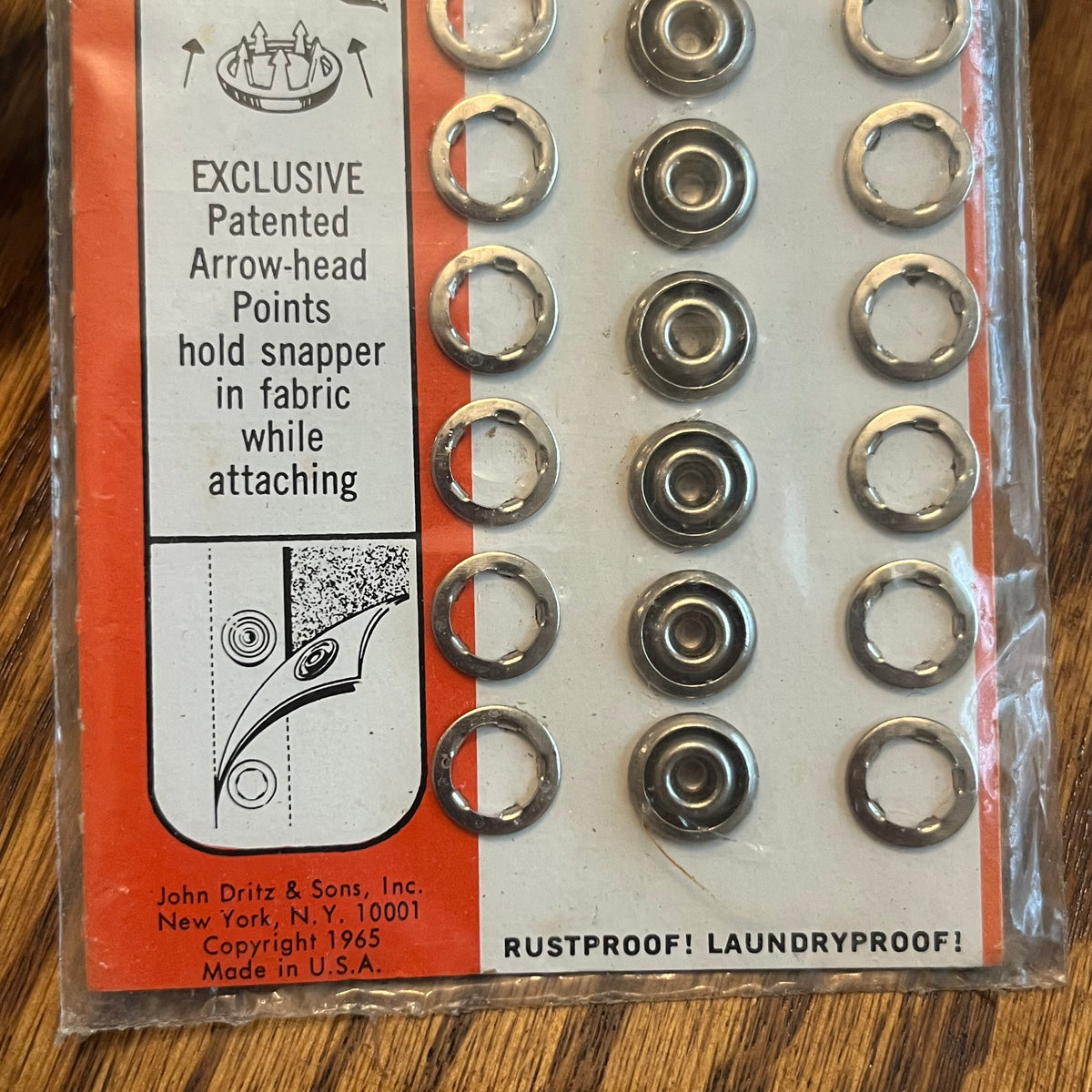 1970's Dritz No Tool Dot Snappers - Silver tone - NOS – Backroom Finds
