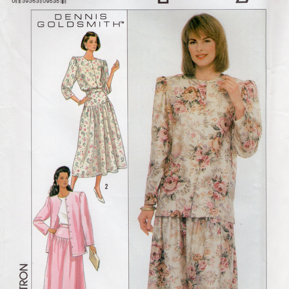 1980's Simplicity Two Piece Dress with Yoked Skirt - Bust 30.5-34" - N ...