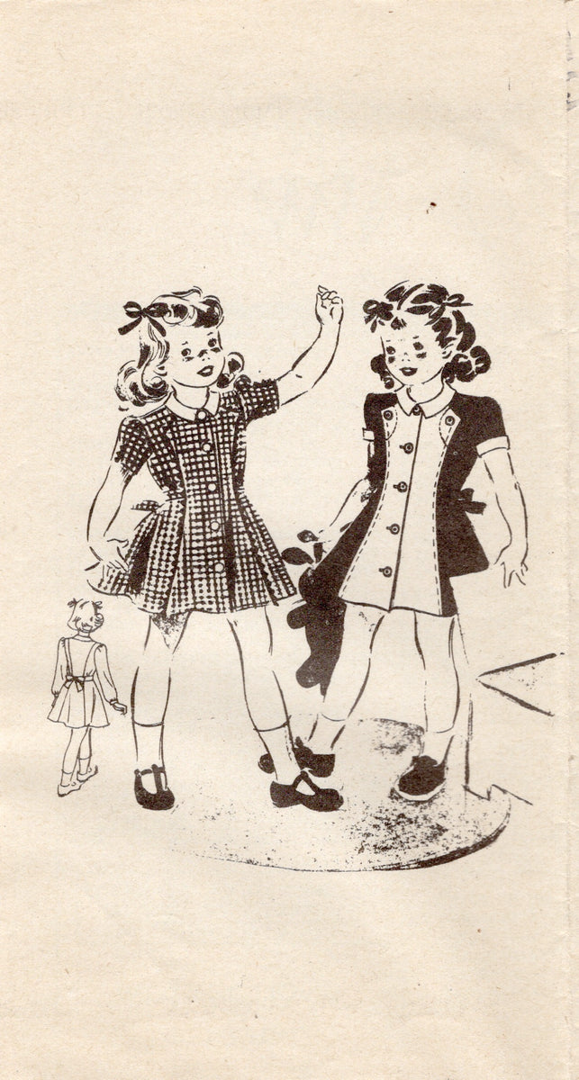 1940's Marian Martin Child's Princess Line Dress Pattern - Chest 24 ...