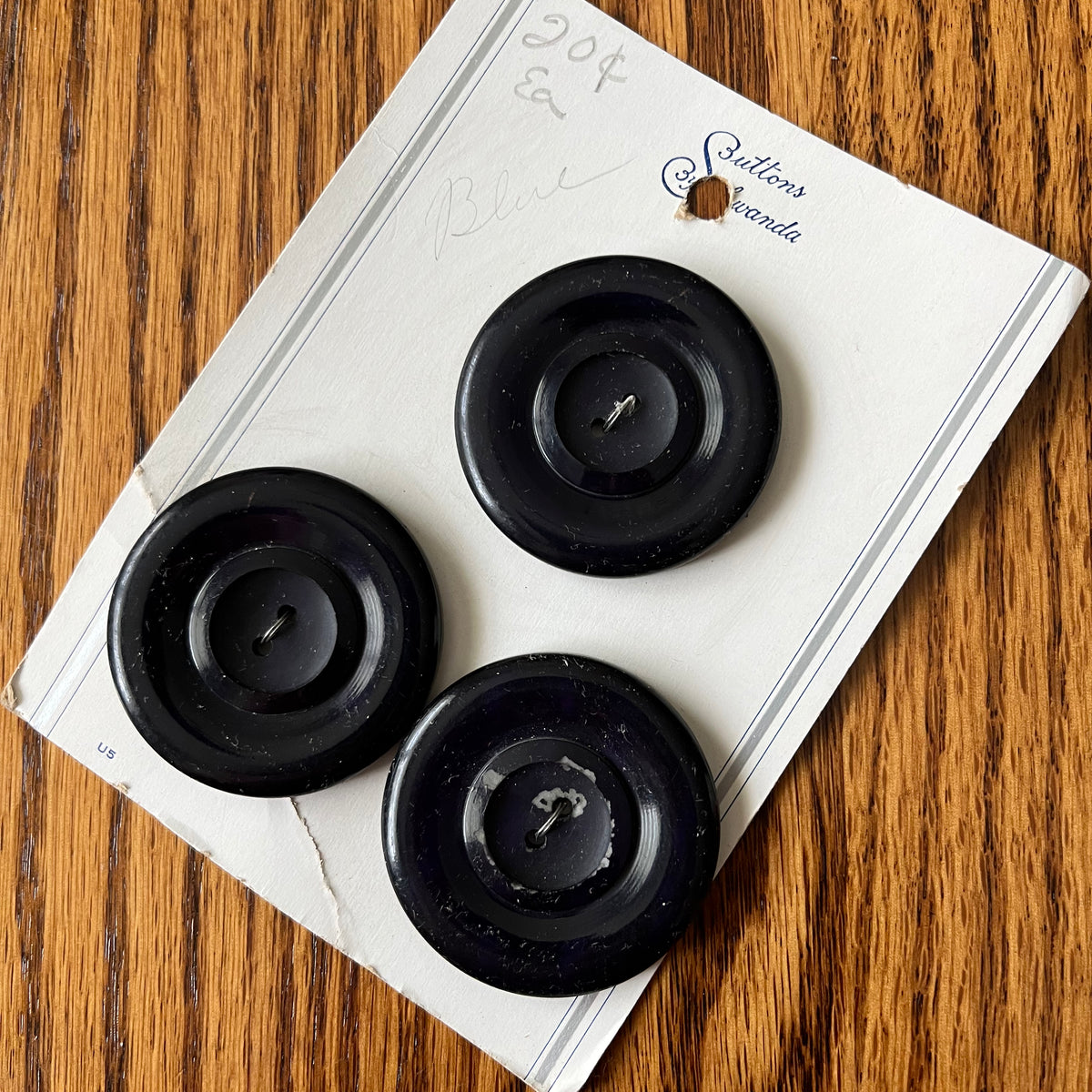 1960’s Buttons by Schwanda Plastic Buttons - Deep Navy Blue - Set of 3 ...