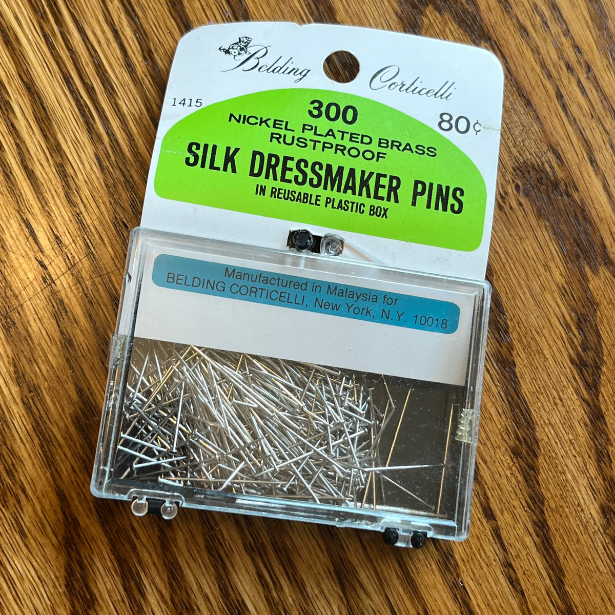 1970's Belding Silk Dressmaker Pins - Silver tone - NOS – Backroom Finds