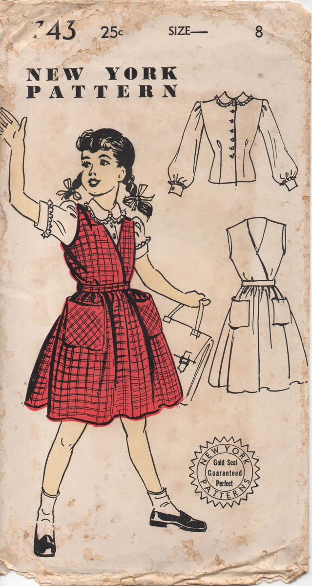 1950's New York Girl's Cross Over Jumper and Button Up Blouse - Chest ...